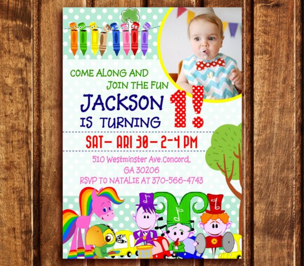 Baby First TV Birthday Party Invitations, Baby First TV Digital ...