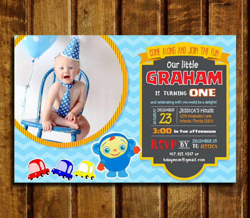 Baby First TV Birthday Party Invitations, Baby First TV Digital ...