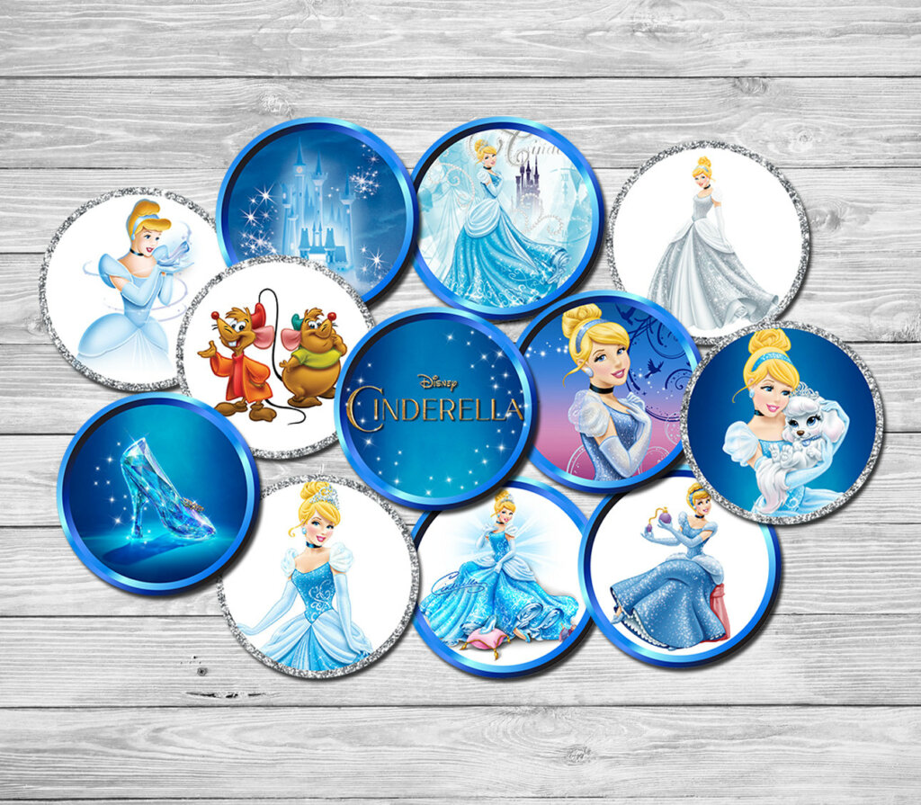 Cinderella Party Package, Cinderella Goodie Bag Topper, Baner, tags ...