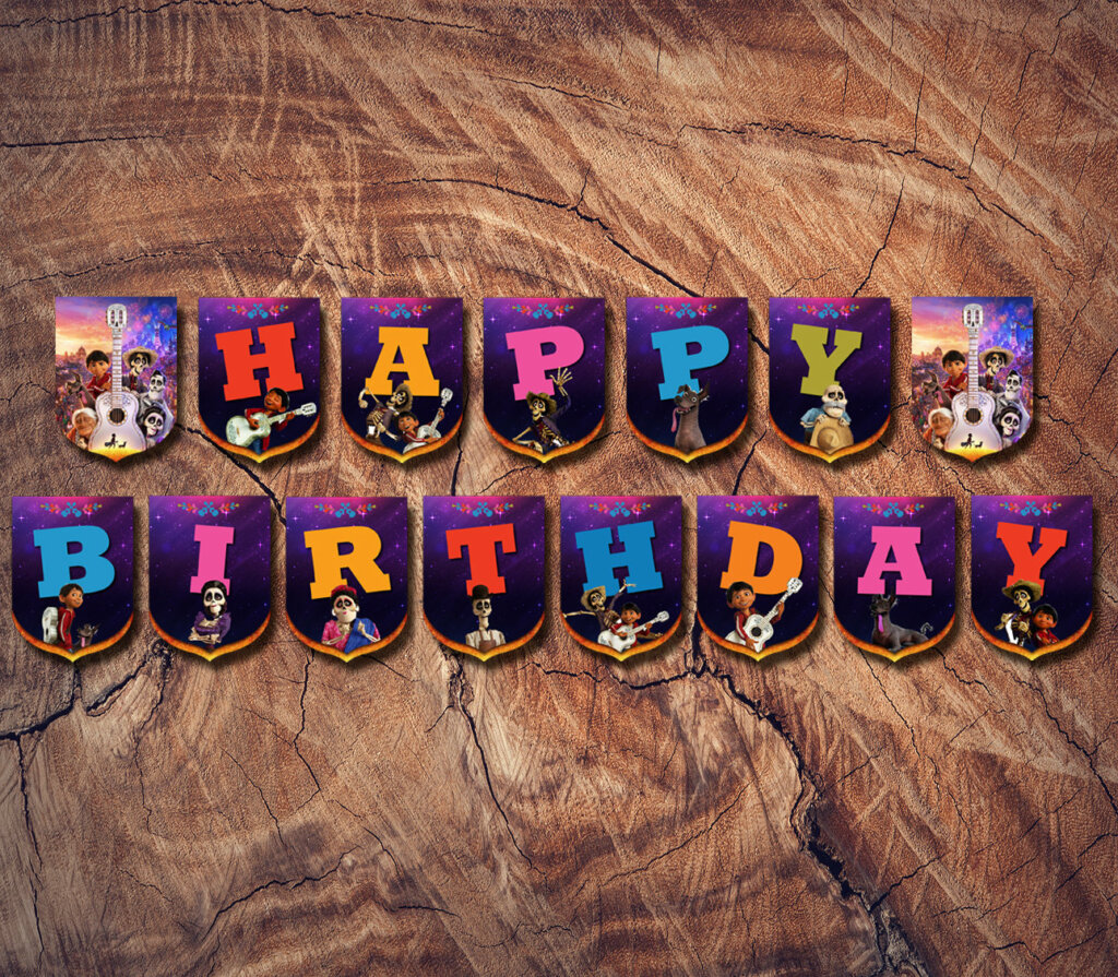 Disney Coco party package, Disney Coco banner Birthday, Disney Coco ...