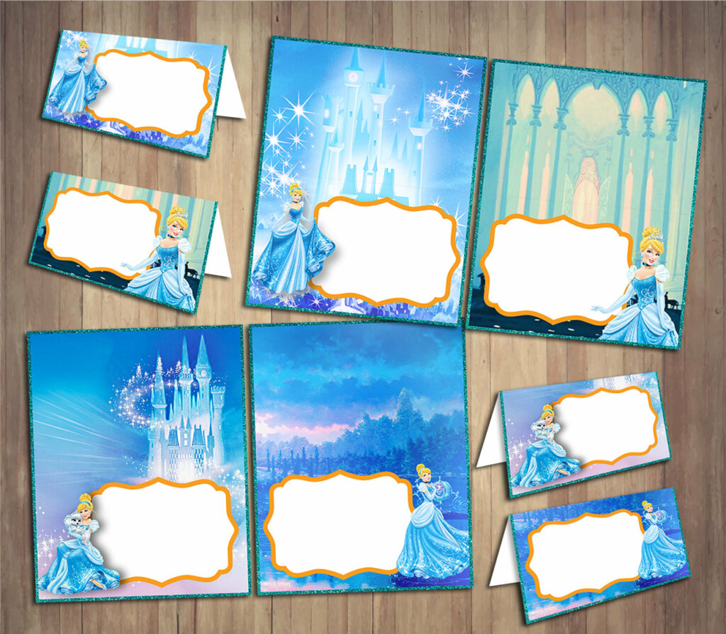 CINDERELLA Tent Cards, Buffet labels, Buffet Signs, Food Tent Cards ...