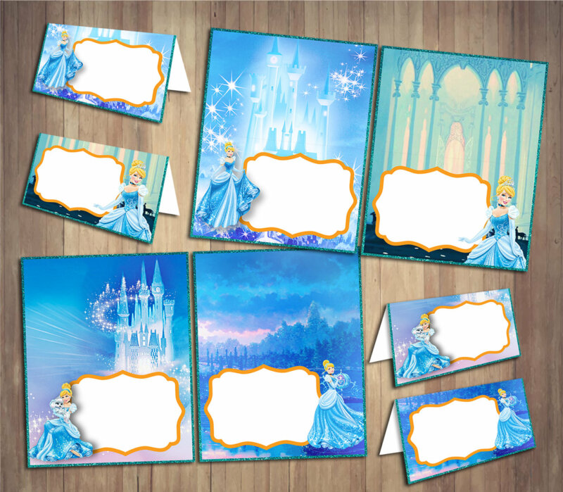 CINDERELLA Tent Cards, Buffet labels, Buffet Signs, Food Tent Cards ...