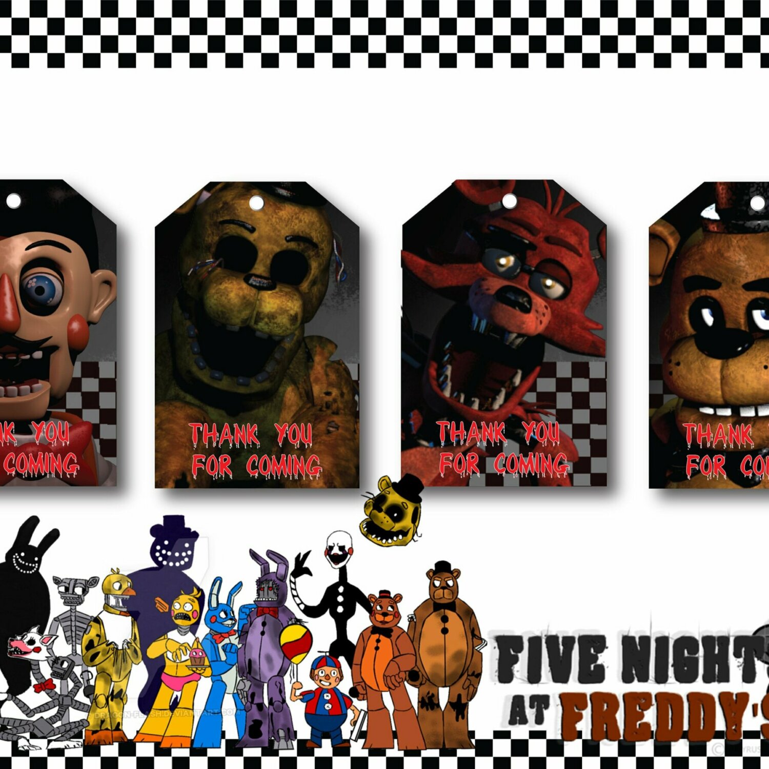 Five Nights at Freddy's party package, Freddy's Birthday, Freddy's ...