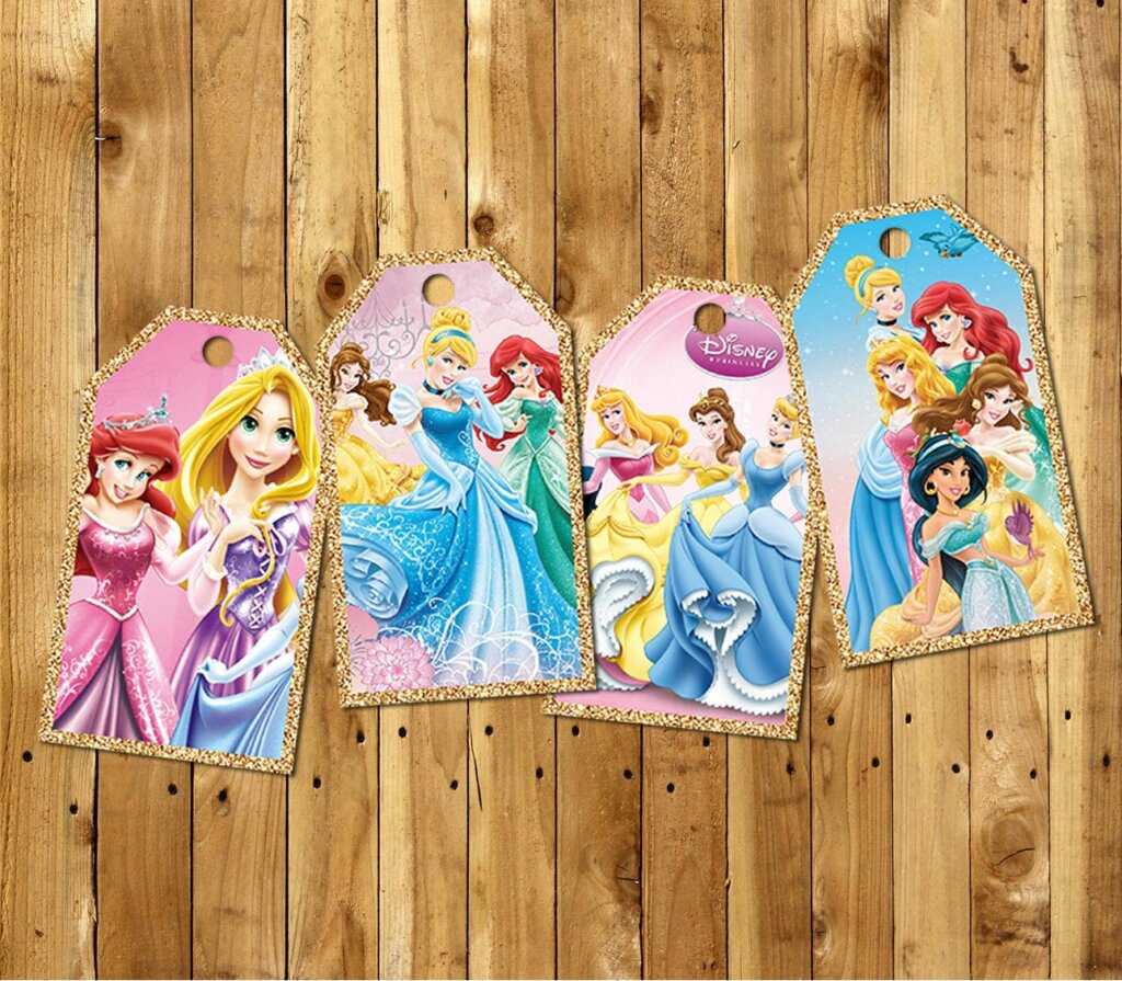 Disney Princess Package, Disney Princess Bag Topper, Baner, tag, Disney ...