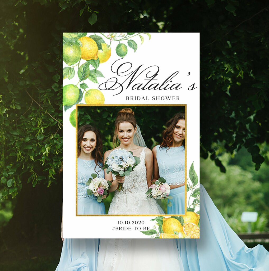 Lemon Photo Prop, Lemon Bridal Shower Photo Booth Frame, Lemon Bridal ...